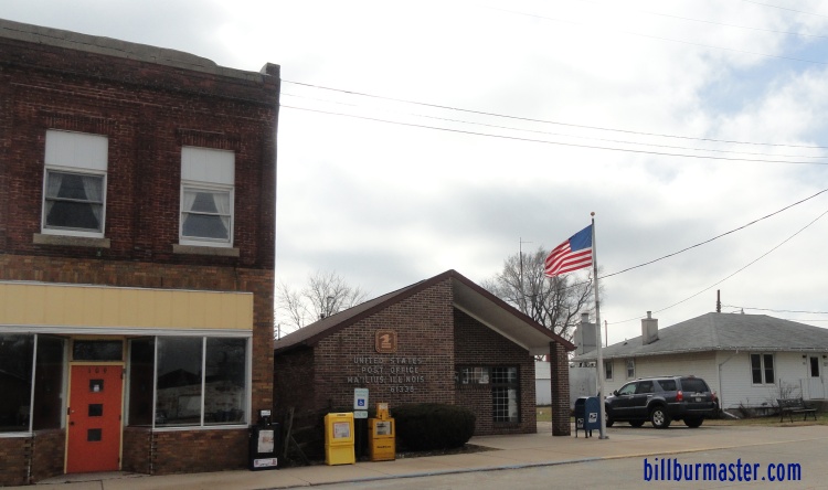 Looking at the Manlius Post Office. (January, 2012)