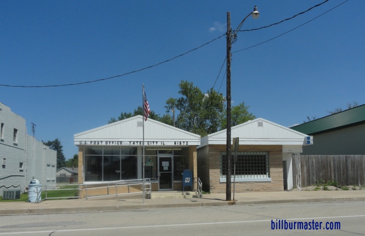 Looking at the Yates City Post Office. (May, 2012)