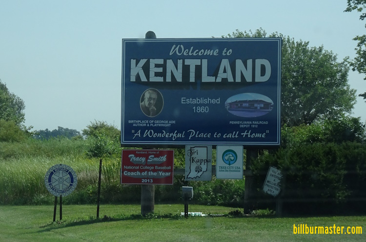 A sign on EB U.S. 24/52 at Kentland, IN. (August, 2024)