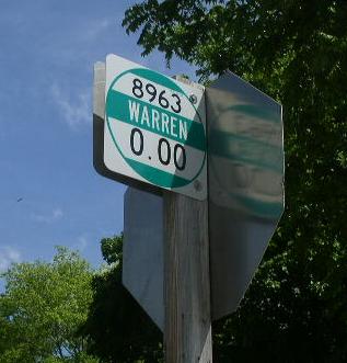 The 0 mile post on IL St Rt 8963.