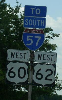 U.S. Federal Route 60; Alexander County, Illinois