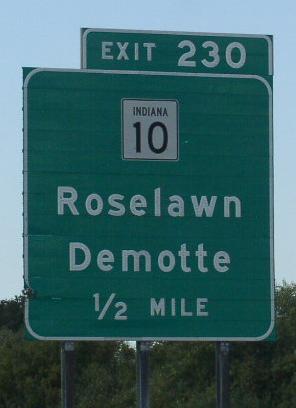 Indiana State Route 10, Jasper County