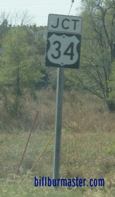 U.S. Federal Route 34; Adams County, Iowa