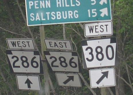 Pennsylvania State Route 380, Westmoreland County