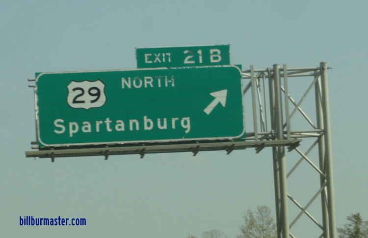 U.S. Federal Route 29; Spartanburg County, South Carolina