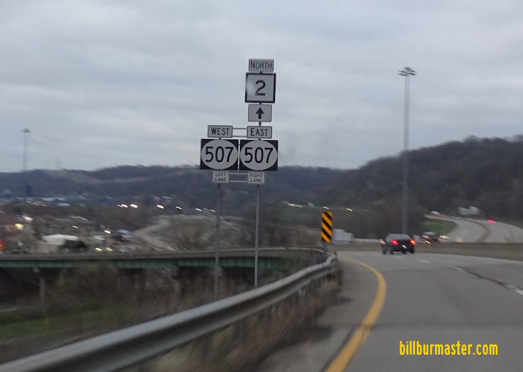 West Virginia State Route 2, Brooke County