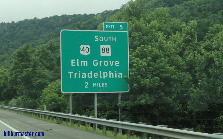 U.S. Federal Route 40; Ohio County, West Virginia